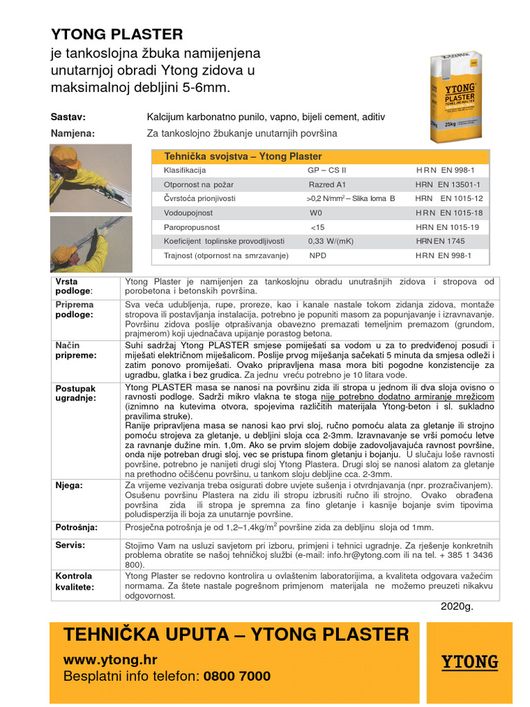 YTONG Tehnicke Upute 2021 32 | PDF