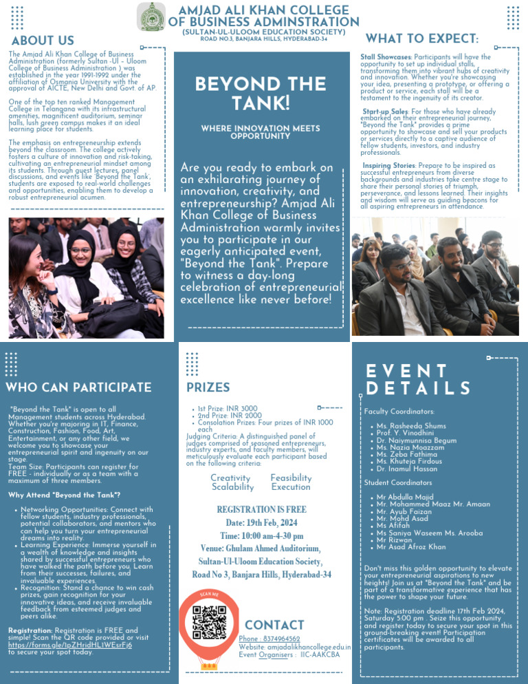 Beyond The Tank Flyer | PDF | Entrepreneurship | Business