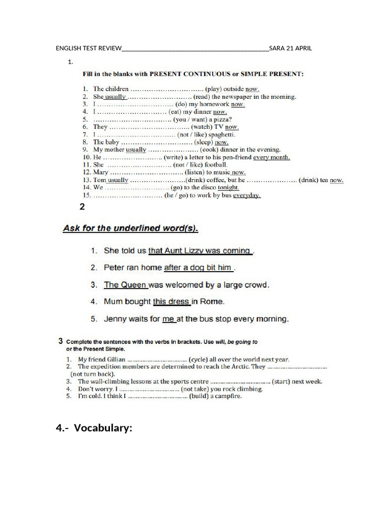 English Test Review | PDF