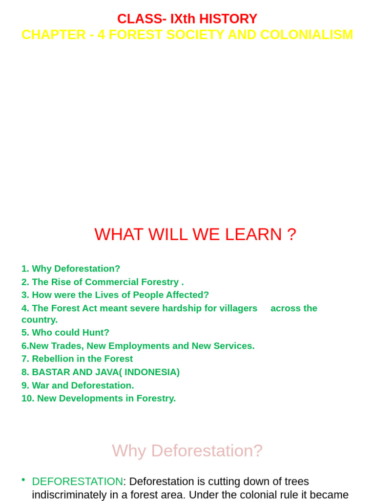 Forest Society and Colonialism | PDF | Deforestation | Forestry