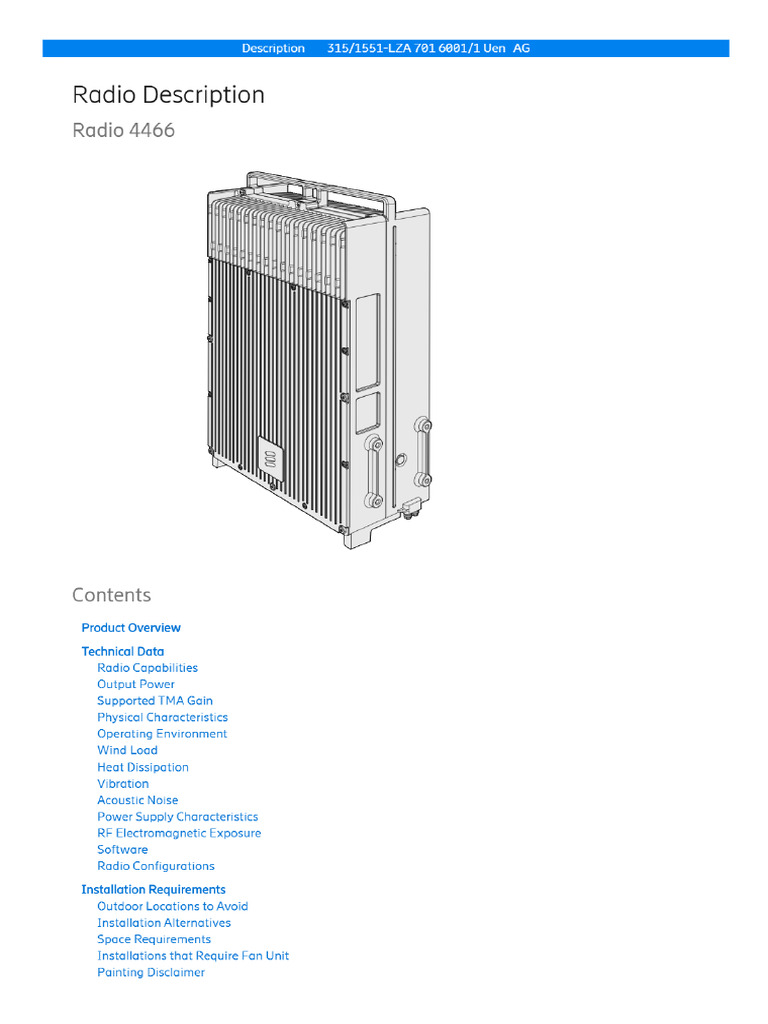 4466 Radio Description | PDF