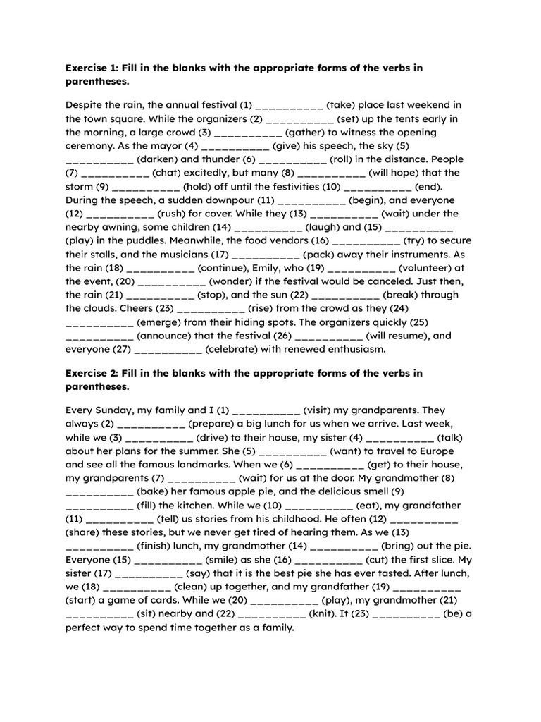 BÀI TẬP - PB THÌ HTD, HTTD, QKD, QKTD | PDF