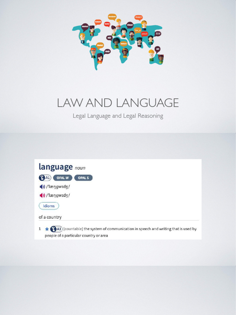 Legal Language and Legal Reasoning IMP | PDF | Subject (Grammar) | Human Communication