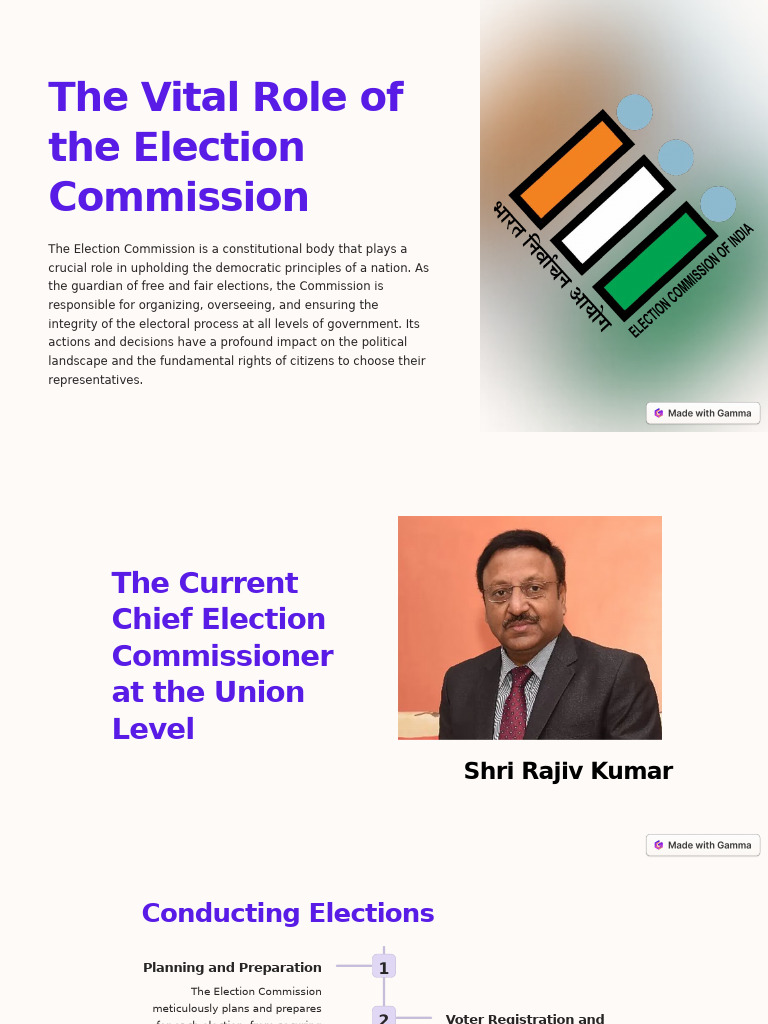 The Vital Role of The Election Commission | PDF | Elections | Voting