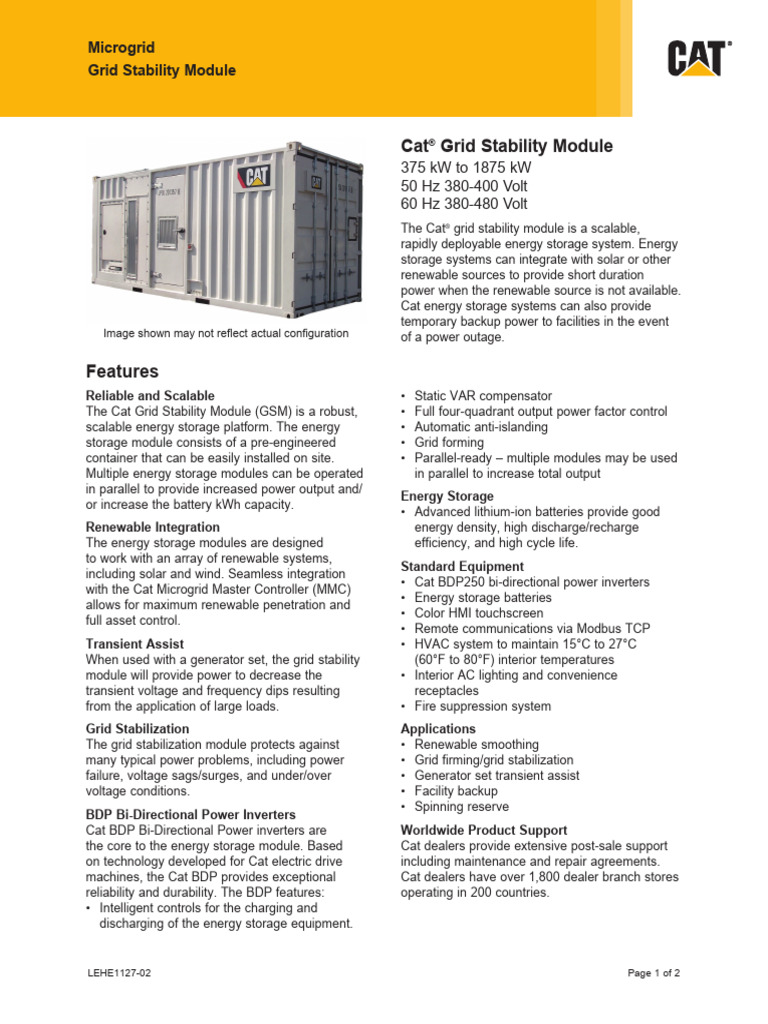 Grid Stabilisation Modules | PDF | Electrical Grid | Energy Storage