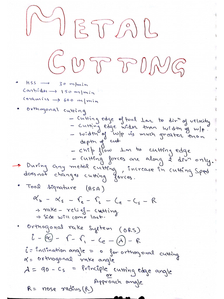 5.metal Cutting | PDF