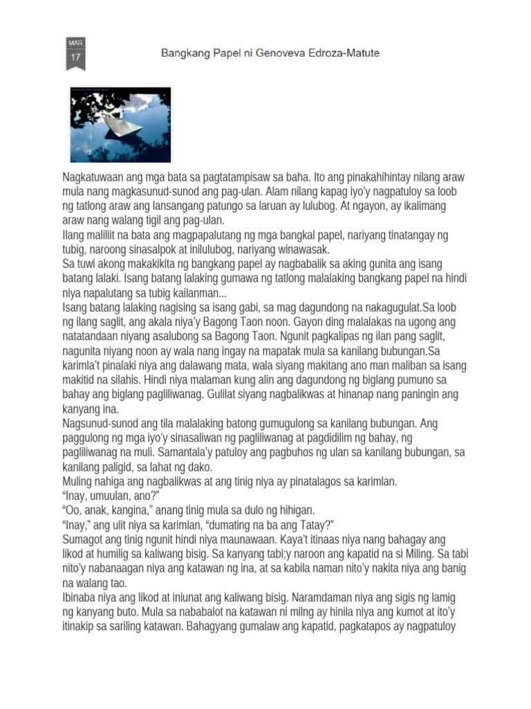 Bangkang Papel | PDF