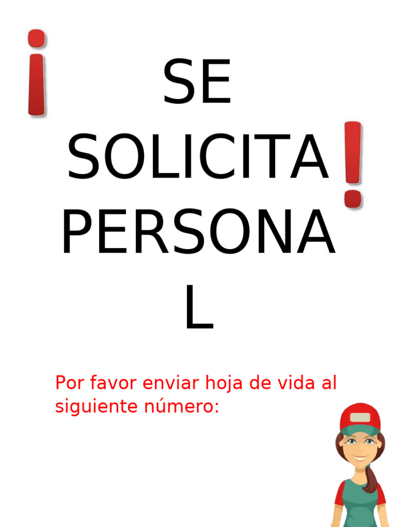 Se Solicita Personal | PDF