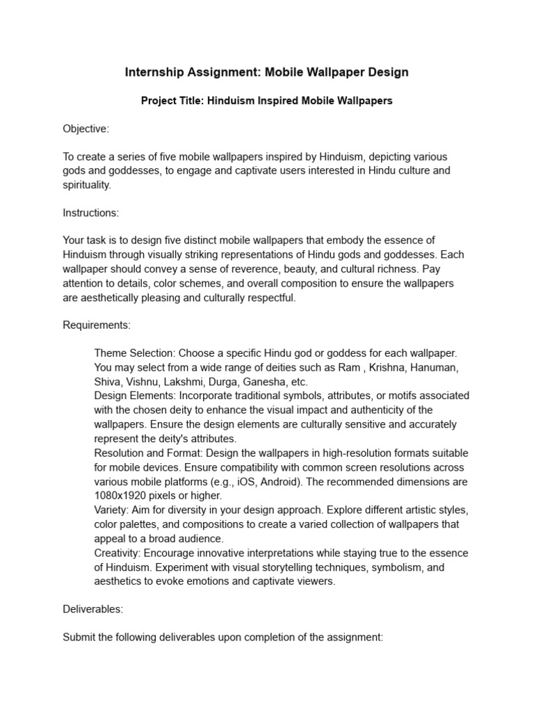 Graphic Design Assignment | PDF | Hindu Deities | Deities