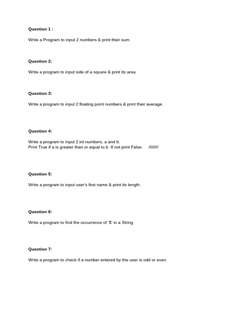 Python Questions | PDF