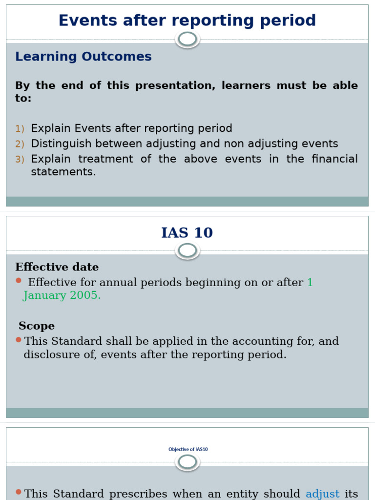 Understanding Events After Reporting Period | PDF | Going Concern ...