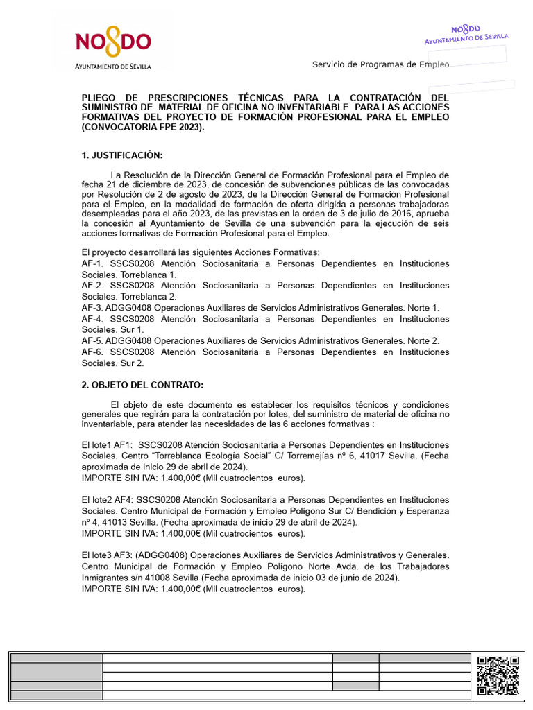 Suministro Material Oficina FPE 2023 | PDF | Desarrollo profesional ...