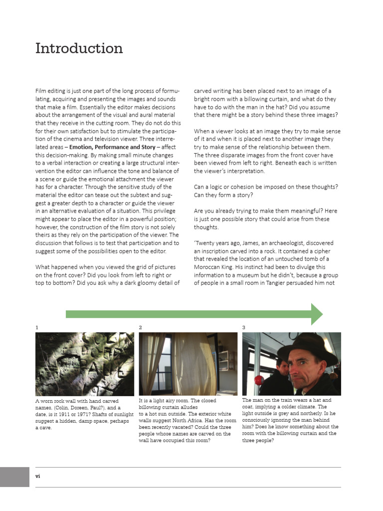 Film Editing: Emotion, Performance, Story | PDF | Schema (Psychology ...