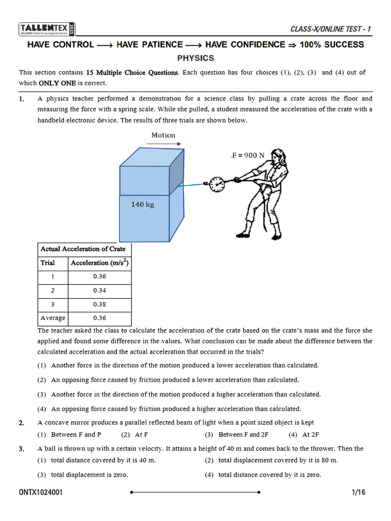 Class_10_AnswerKey | PDF | Force | Calcium