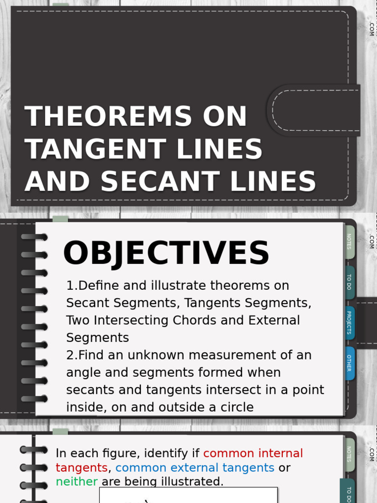Theorem On Tangentsecantchord Part 2 | PDF | Tangent | Circle