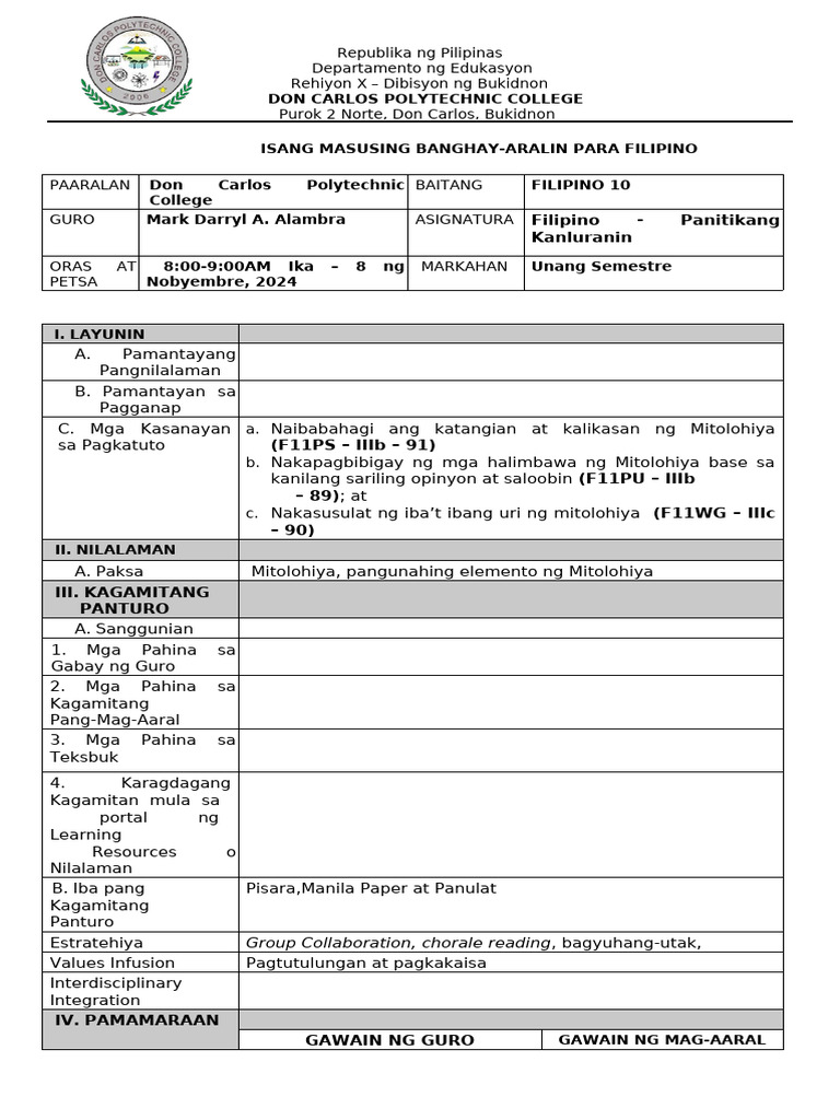 DLP Maam Perlita Mark | PDF