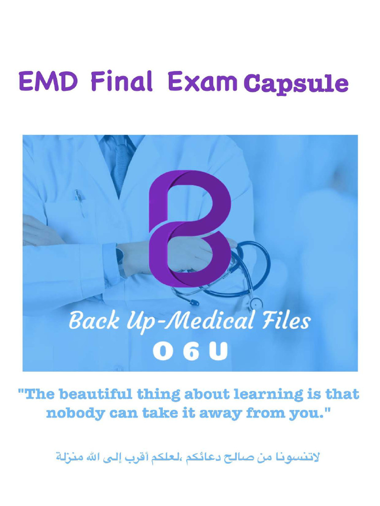 EMD Final Exam Capsule #Ayoub - Compressed | PDF
