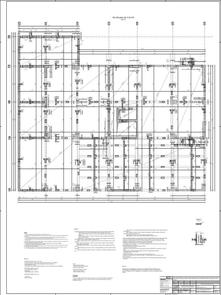 R09 - 8A Plan Cofraj Placa Cota - 0.10 - 0.45 | PDF