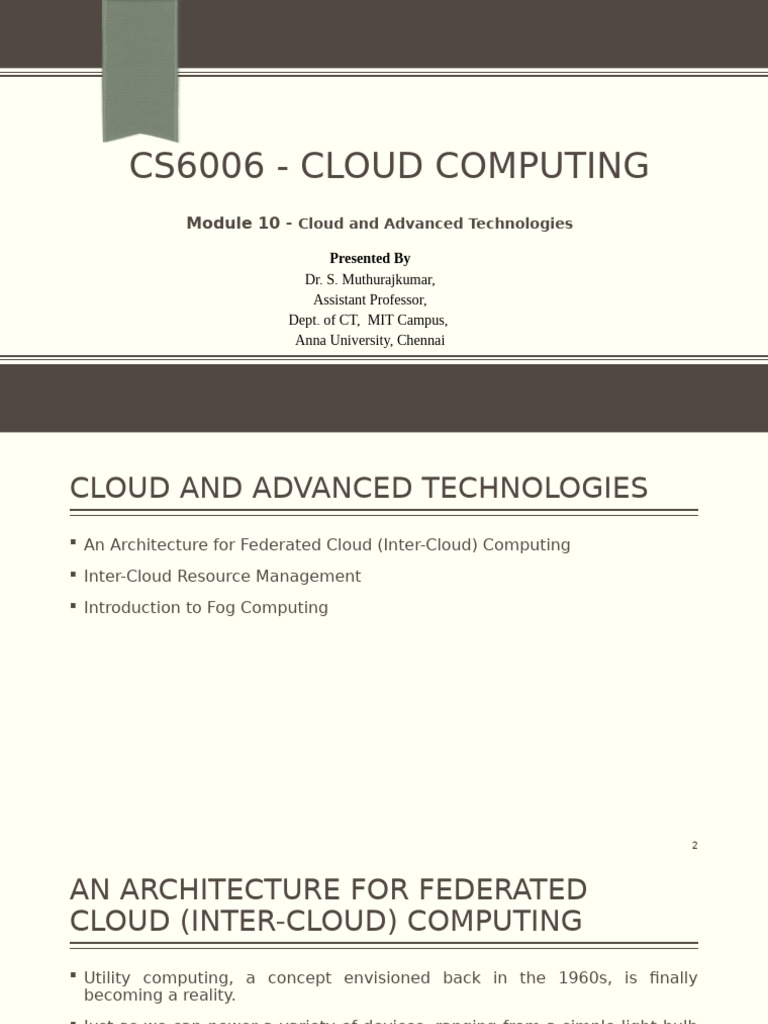 Cs6006 - Cloud Computing - Module - 10 | PDF | Cloud Computing ...