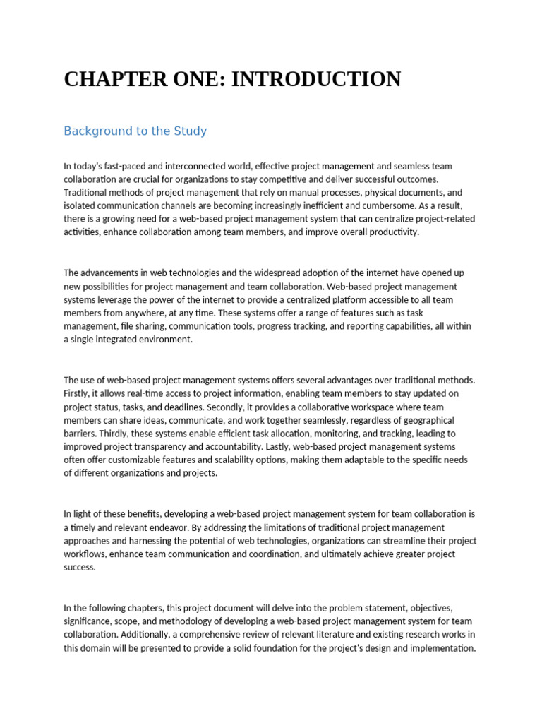 Web-Based Project Management System For Team Collaboration | PDF | Usability | Computer Security