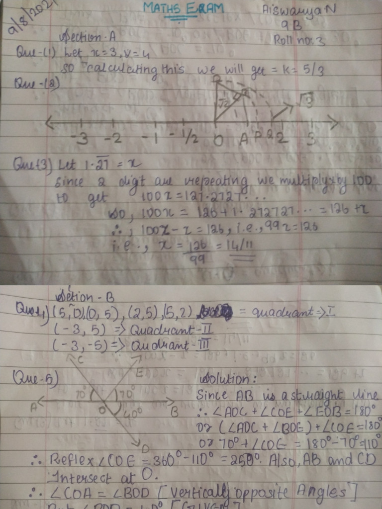 Mathematics Exam | PDF