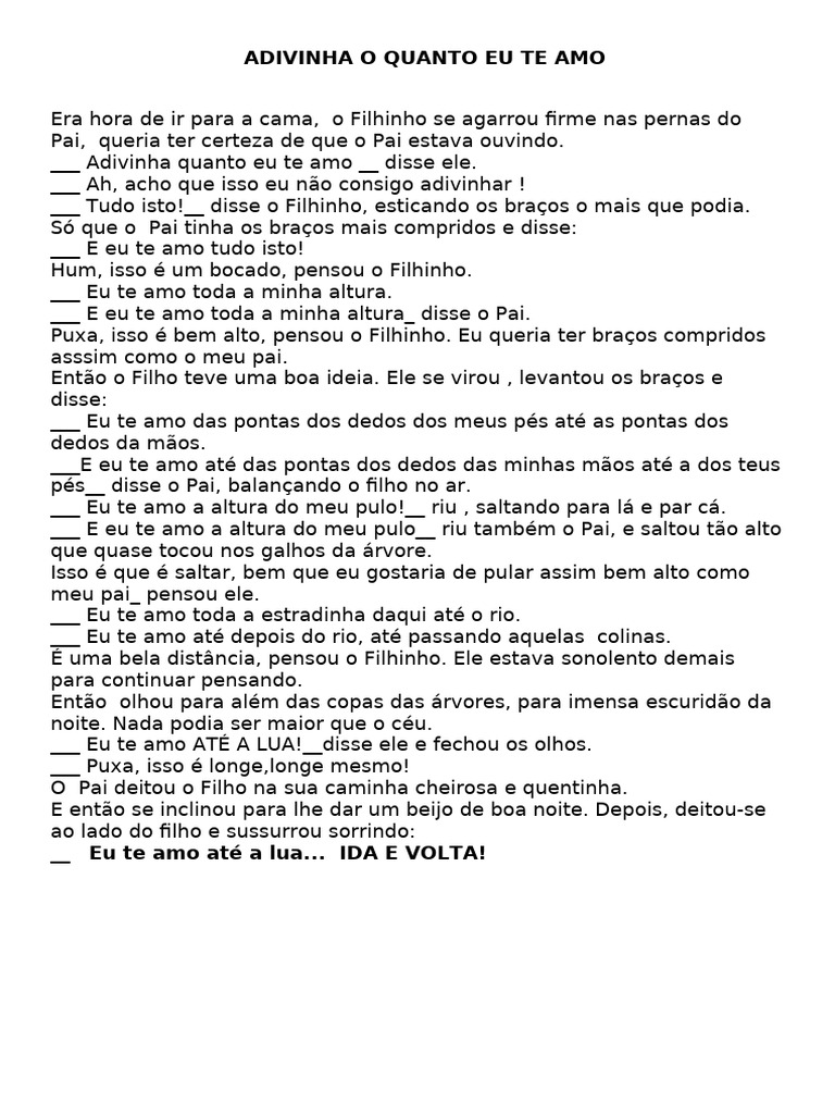 Adivinha o Quanto Eu Te Amo | PDF
