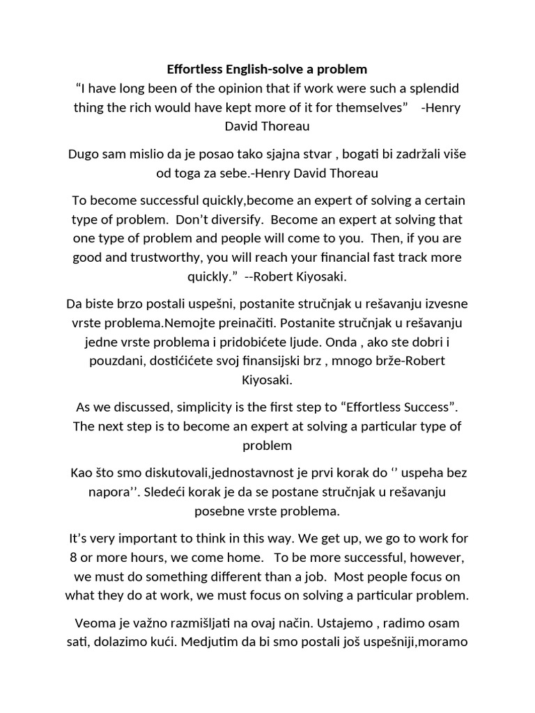 Expert Problem Solving for Success | PDF