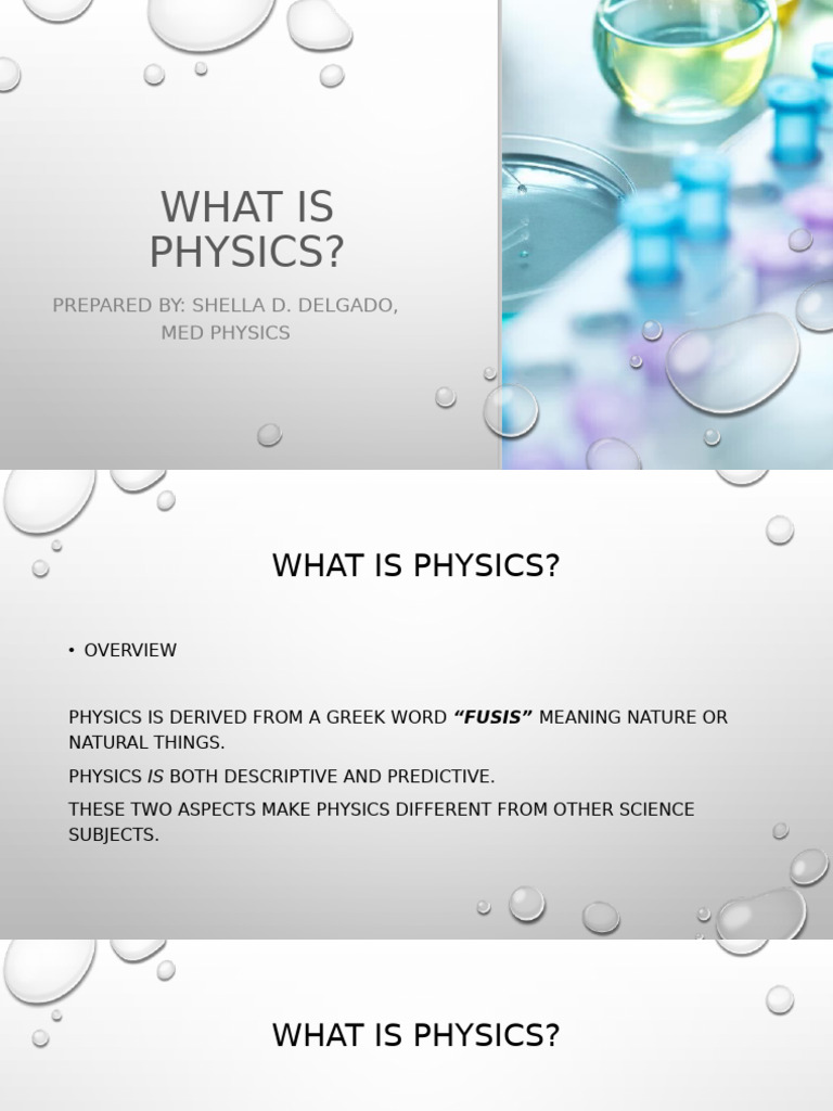 Topic 1 Introduction To Physics | PDF | Physics | International System Of Units
