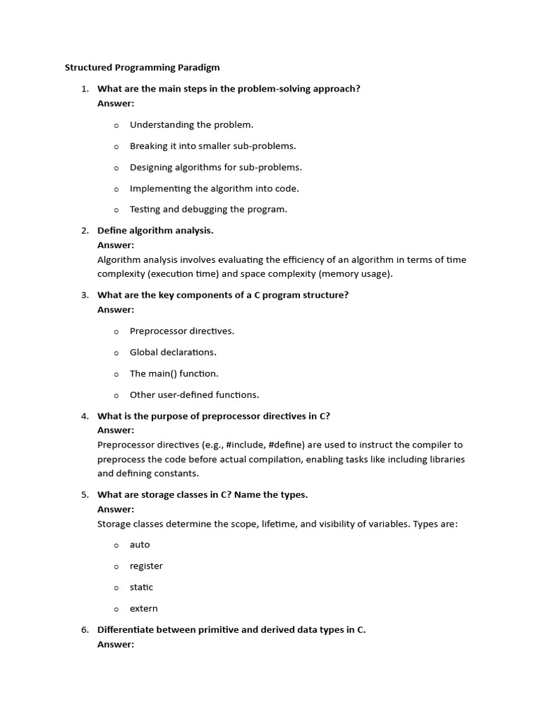 Structured Programming Paradigm Pdf Computer Program Programming