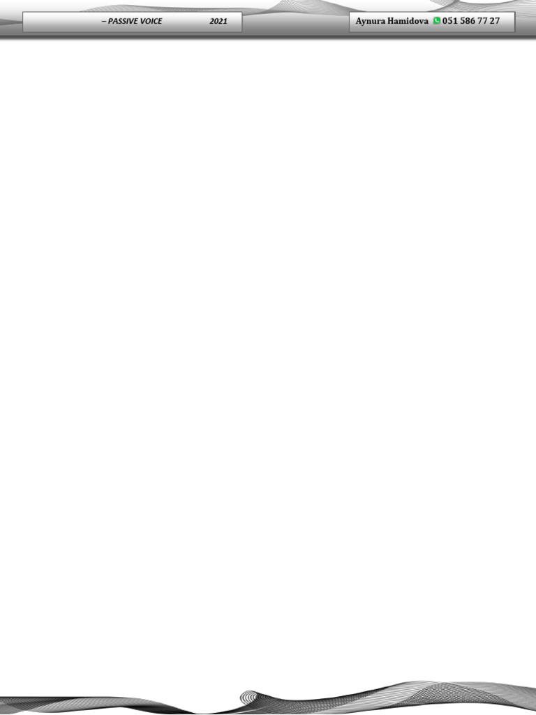 Movzu Sinaqlari Passive Voice | PDF | Phonograph