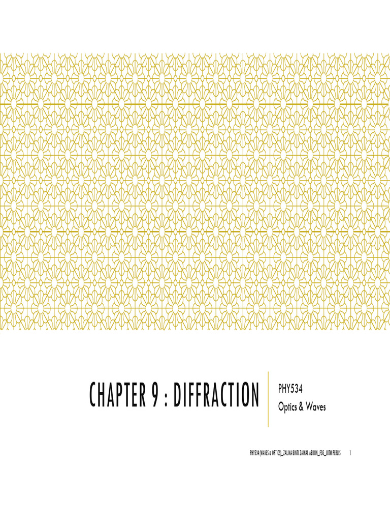 Chapter 9 Diffraction | PDF | Diffraction | Angular Resolution