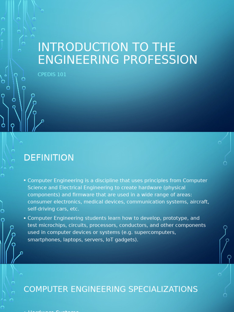 Lesson 1 Introduction To The Engineering Profession | PDF | Computer ...