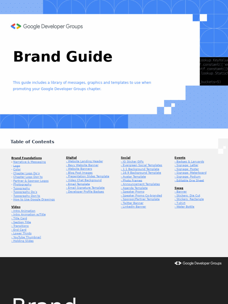 Google Developer Groups - Brand Guide For Organizers (Goo - Gle - Gdg ...