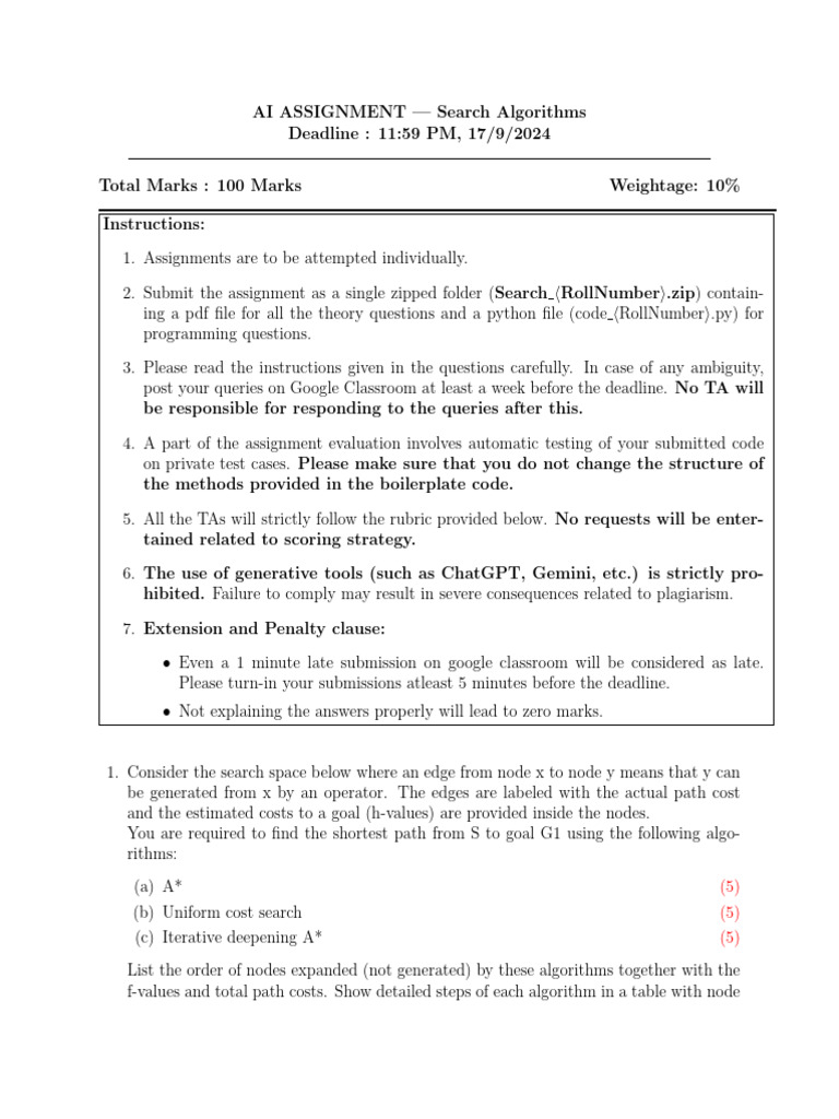 A1-Search Algorithms | PDF | Algorithms | Discrete Mathematics A1-Search Algorithms | PDF | Algorithms | Discrete Mathematics