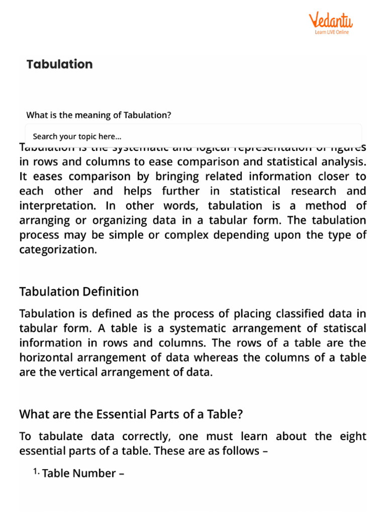 Tabulation | PDF