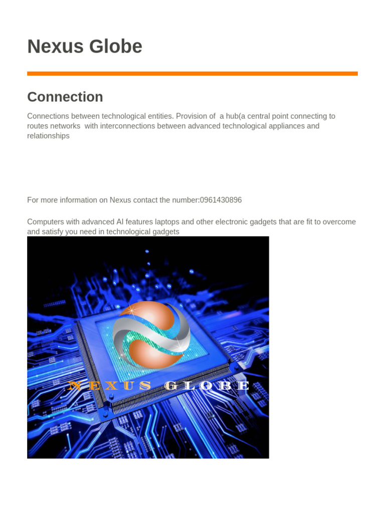Nexus Globe: Connection | PDF