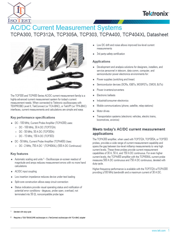 Tektronix TCPA | PDF | Amplifier | Information And Communications ...