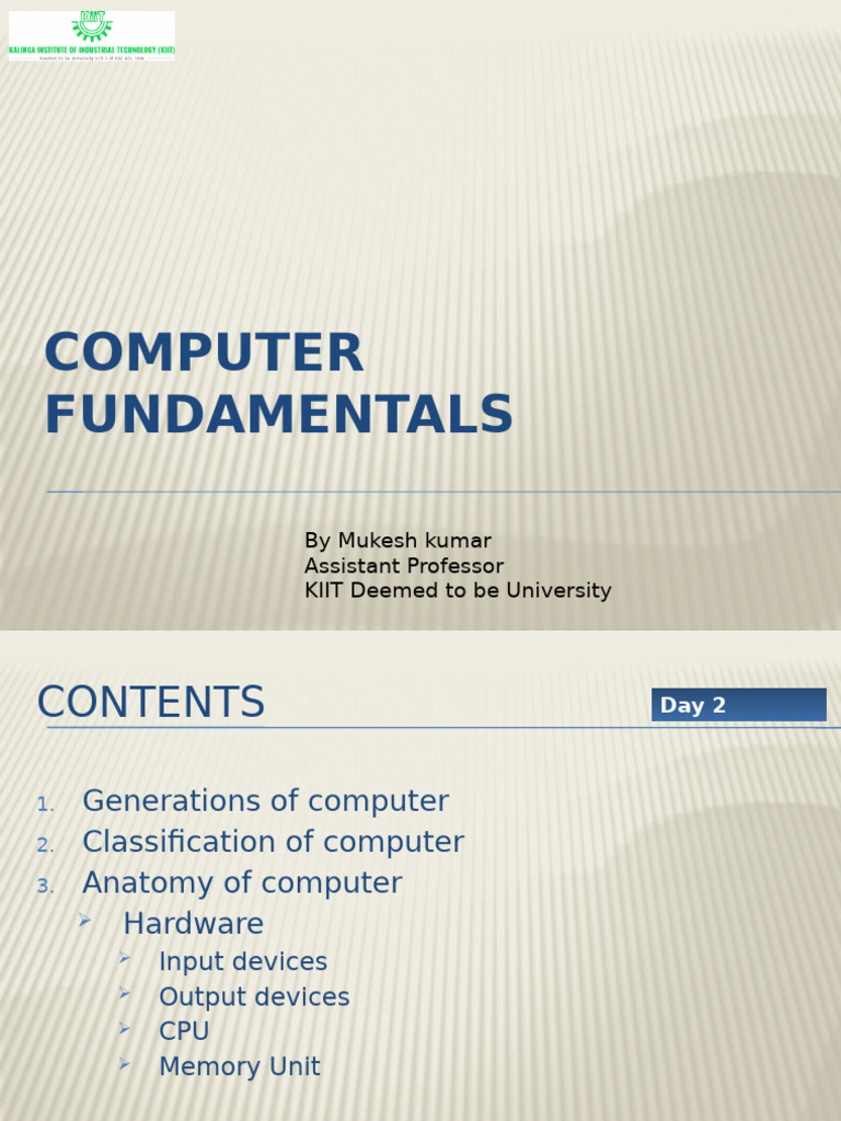 2 Computer Fundamentals - Anatomy | PDF | Random Access Memory | Read Only Memory
