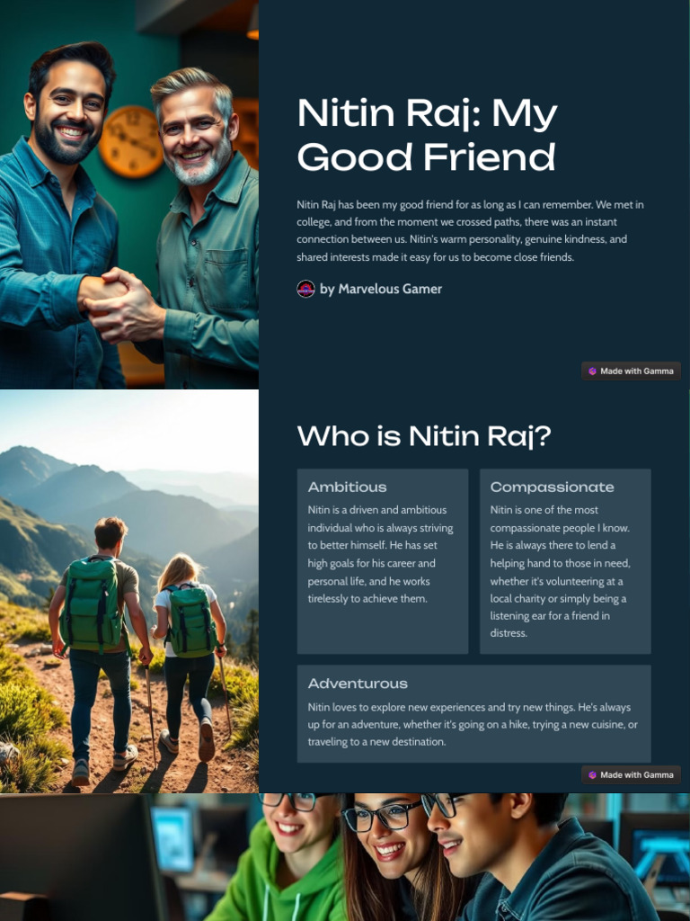 Nitin Raj My Good Friend | PDF | Curiosity | Friendship