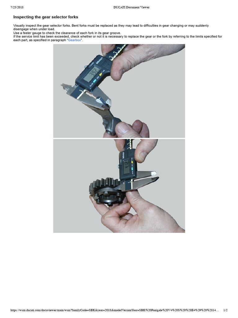 Inspecting The Gear Selector Forks | PDF