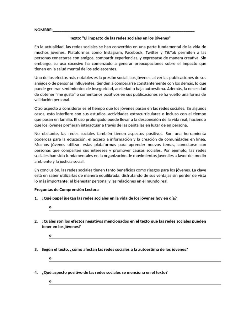Actividad Animacion A La Lectura | PDF | Servicio de redes sociales ...
