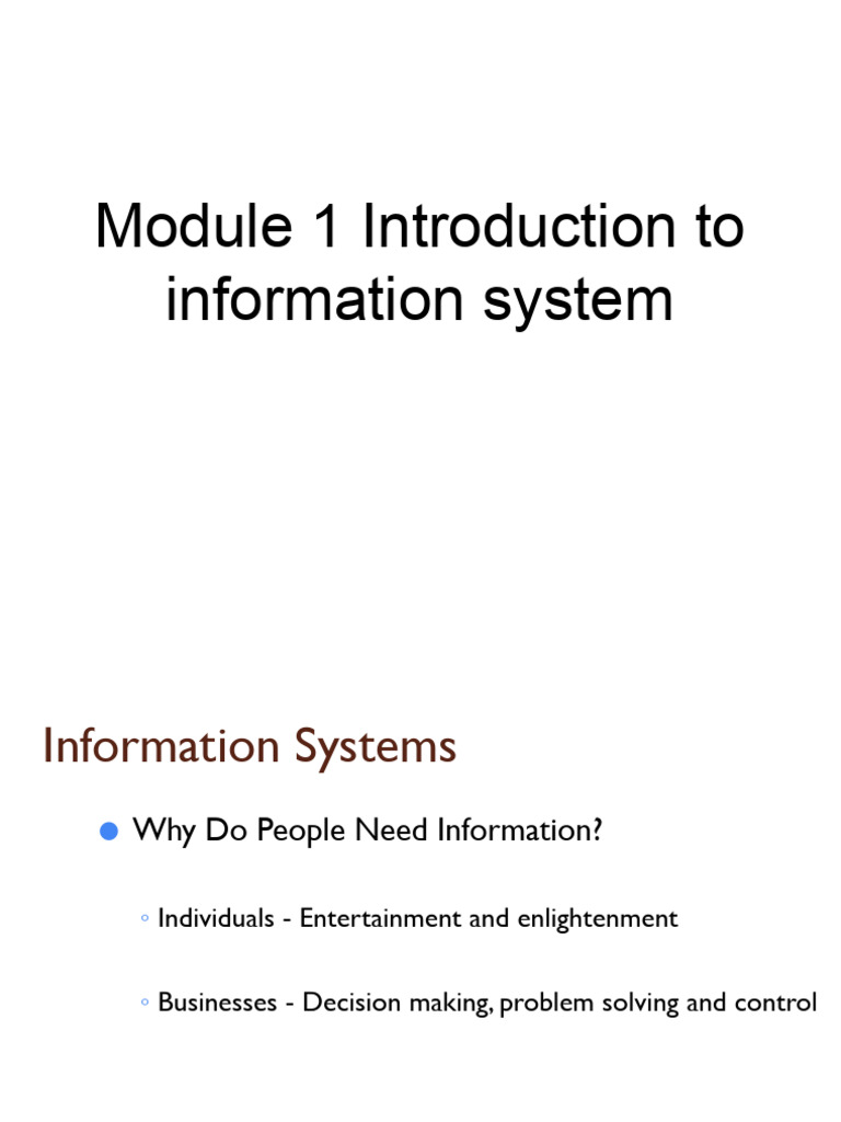 MIS mod1 | PDF | Business Process | Decision Support System