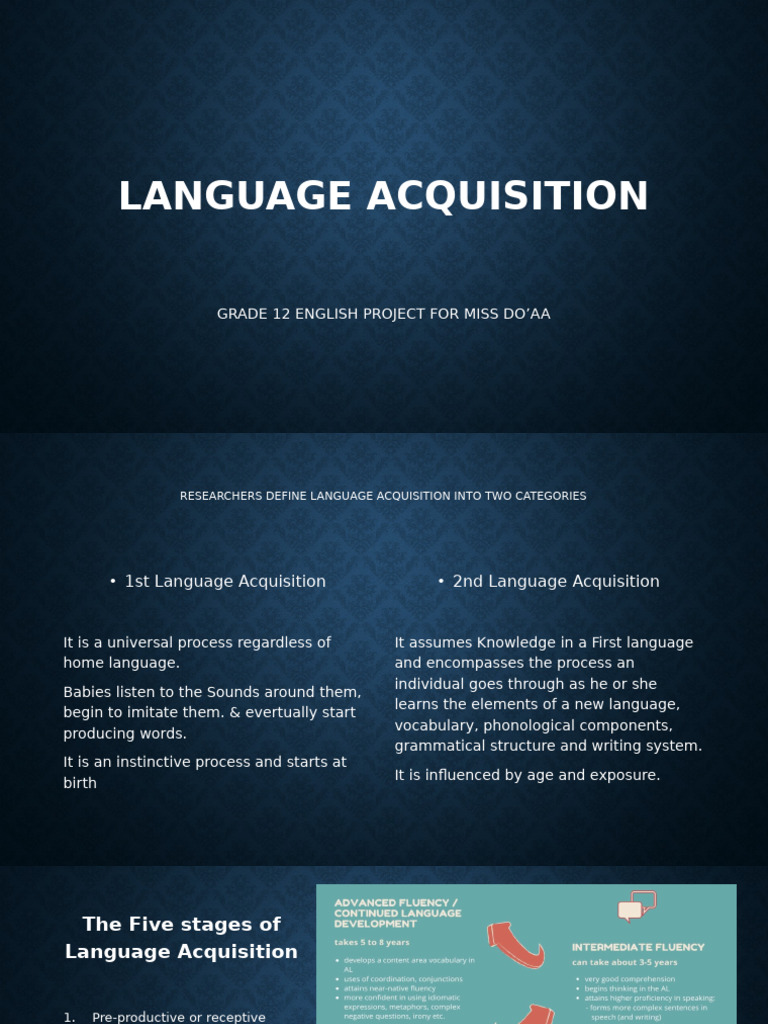 Understanding Language Acquisition Stages | PDF | Language Acquisition ...