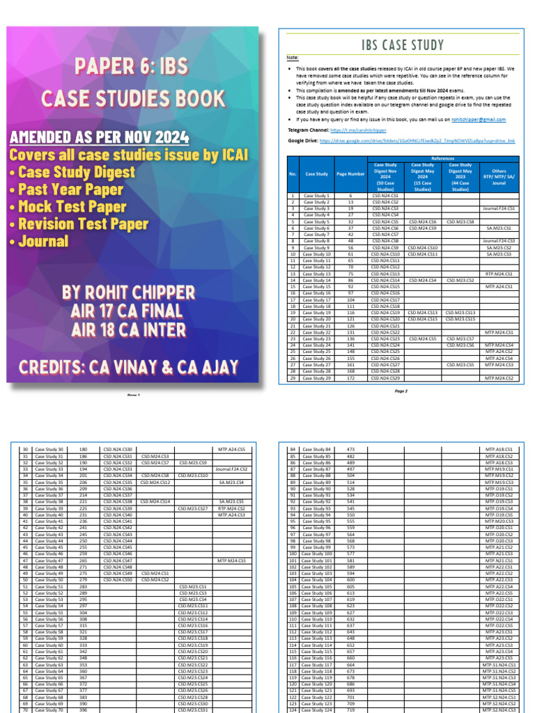 IBS Case Study Book Nov 2024 For Print | PDF | Pricing | Value Added Tax