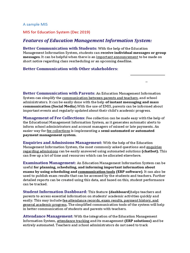 MIS in Education (1) | PDF | Decision Support System | Logistics