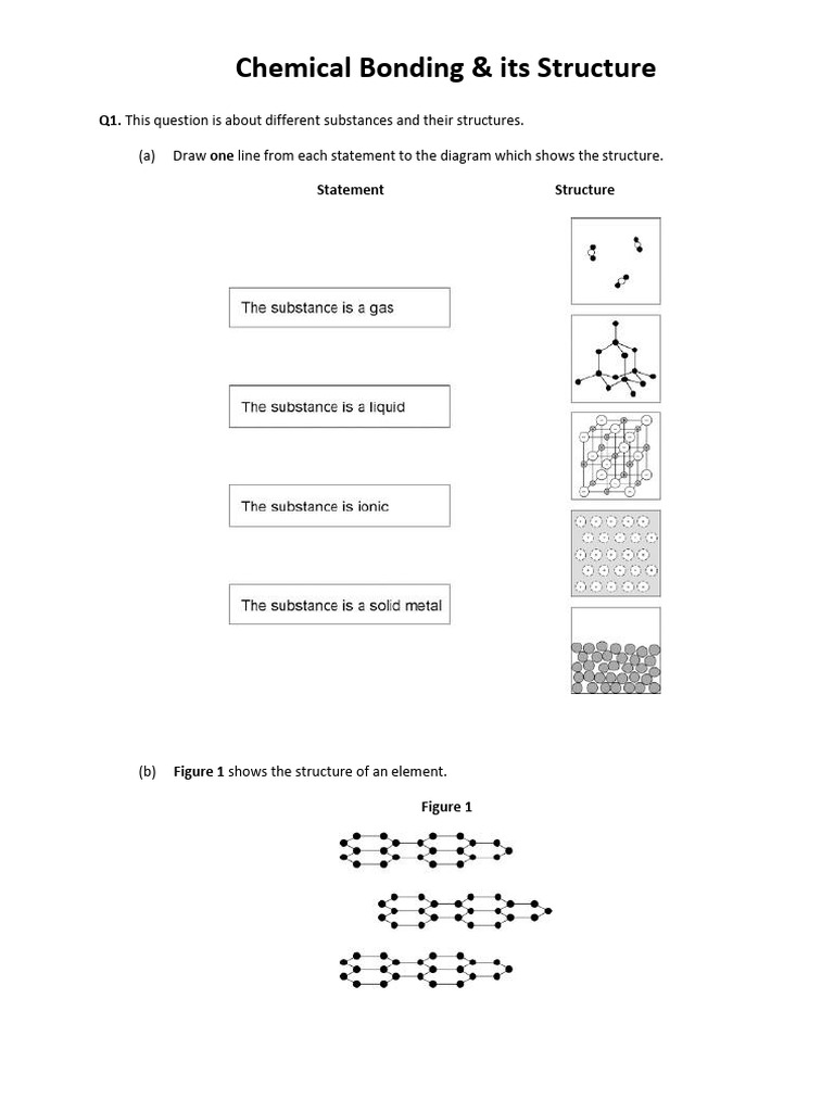 Worksheet 5 Chemical Bonding Structuce | PDF | Chemical Substances ...