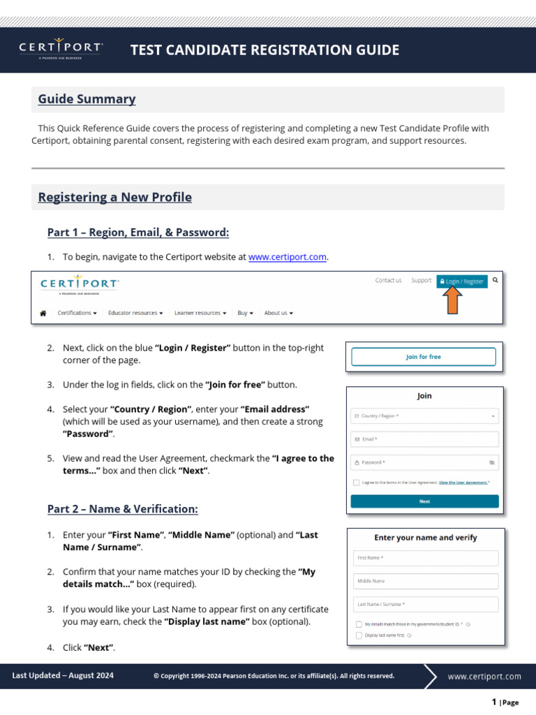 QRG Test Candidate Registration | PDF | Software | Cyberspace