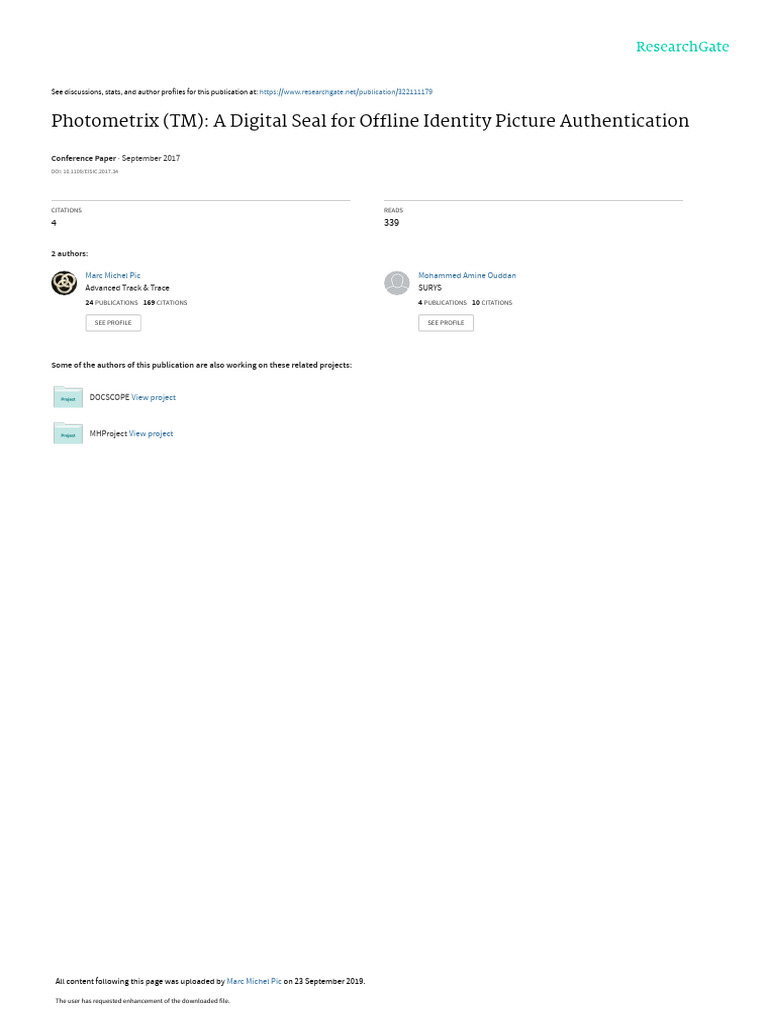 IESIC2017 Photometrix MPIC | PDF | Authentication | Biometrics