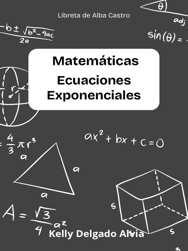 Documento A4 Portada Matemáticas Moderno Negro Blanco | PDF