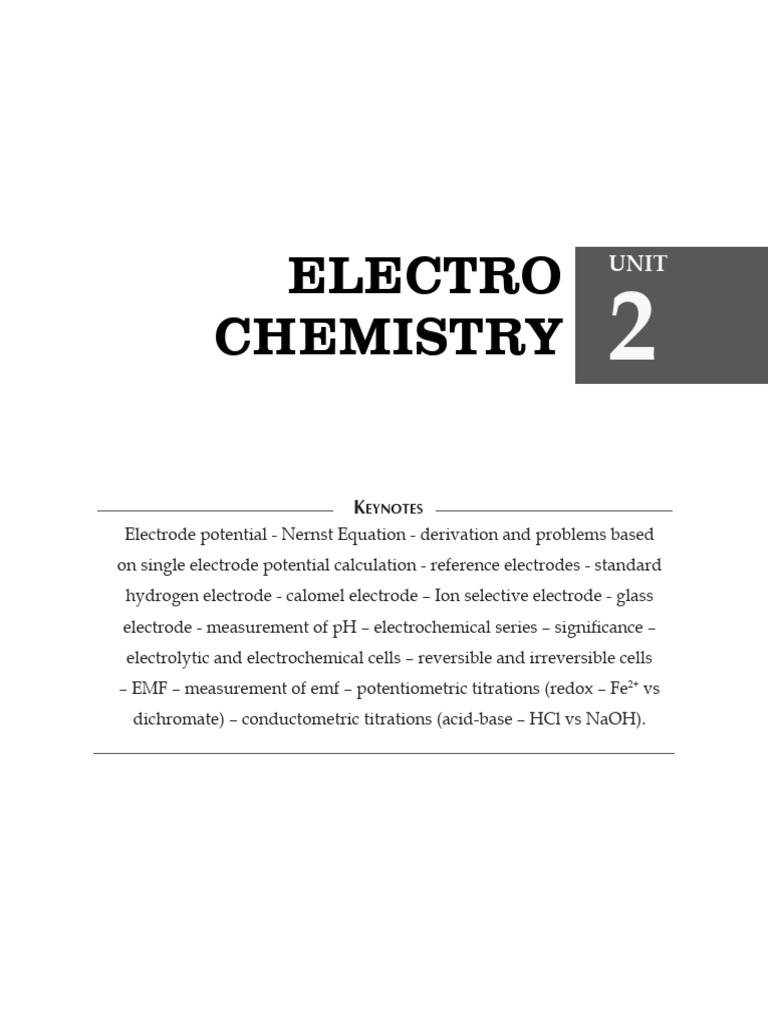 unit 1 che | PDF | Electrochemistry | Redox